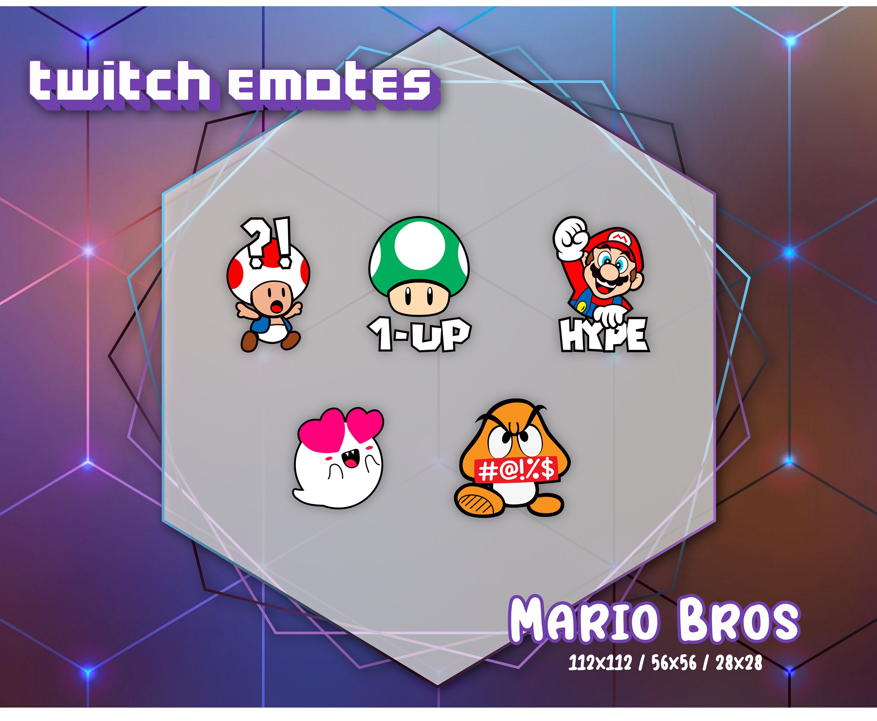 Twitch Emotes / Discord Emotes / Mario Bros Emotes / 5-pack Emotes ...