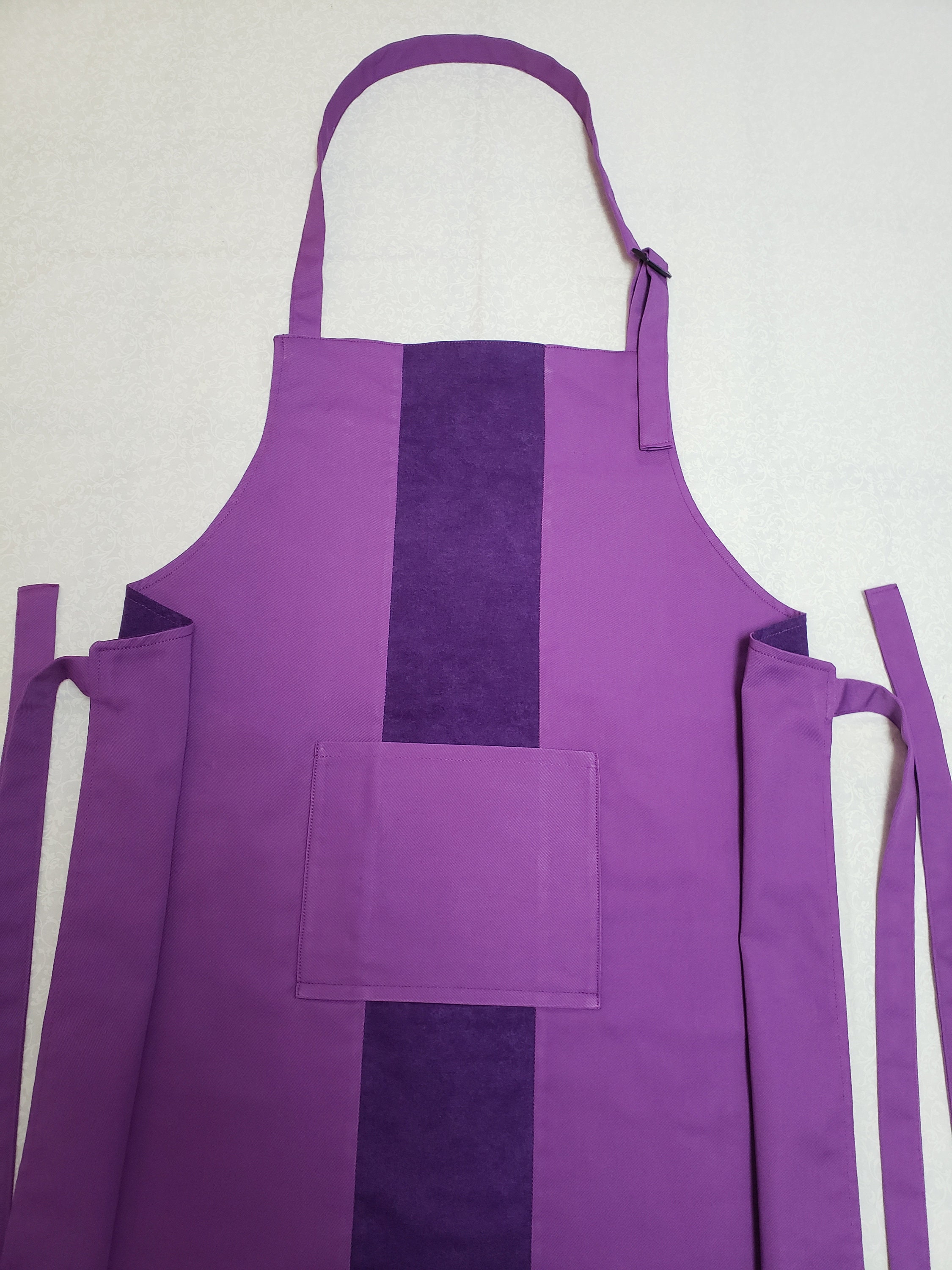 Minimalist Chef Apron Purple Twill Apron Kitchen Apron - Etsy