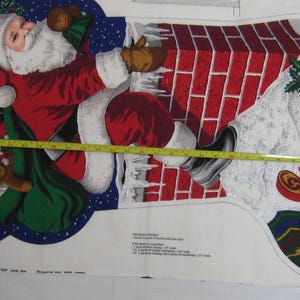 VIP Santa's Visit Jumbo Stocking Panel, Vintage Cranston Visit Down the ...