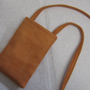 Minimalist Suede Handy Neck Pouch, Cell Phone Neck Pouch, Minimalist ...