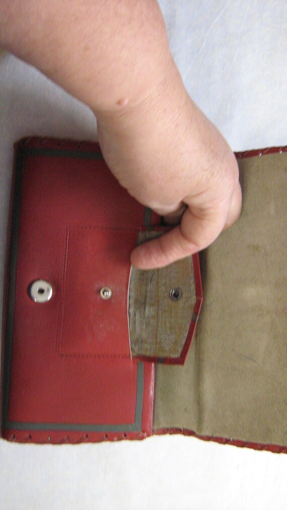 Antique Leather 1920's/30's Floral Clutch Wallet, Clu… - Gem