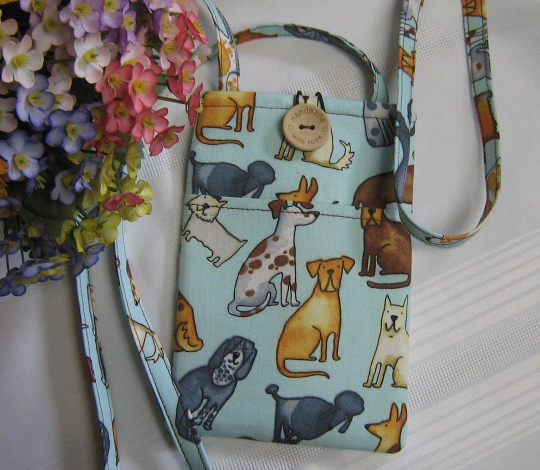 Sitting Dogs Neck Pouch, Cell Phone Case, Handy Phone Pouch, Necklace ...