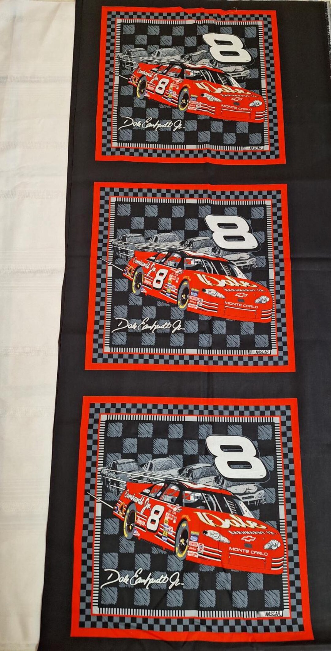 Nascar Dale Earnhardt #8 Fabric Squares, New Fabric, Racing Fabric ...
