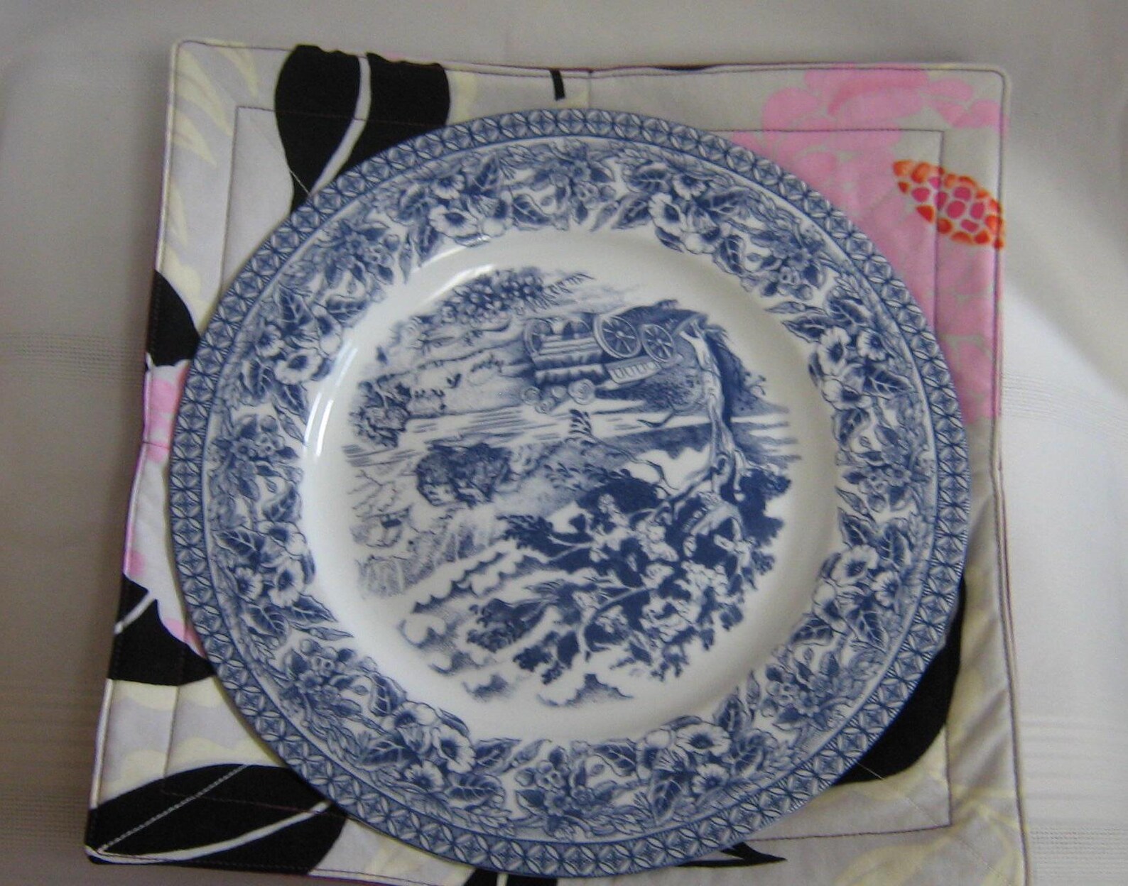 Microwave Dinner Plate Cozy, Large Print Reversible Plate Cozy ...