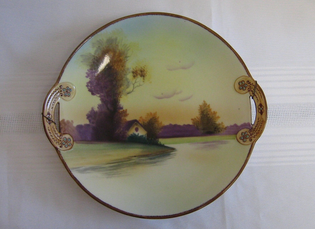 Hand Painted Nippon Decorative Plate, Nippon Wall Plate, Nippon ...