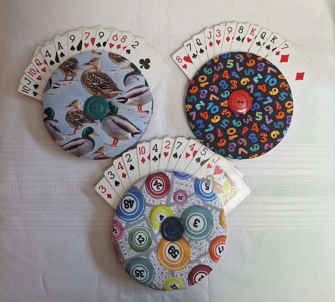 Bingo Duck or Numbers Playing Card Holder: Easy Handheld Organizer ...