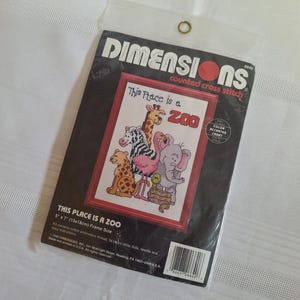This Place is a Zoo Counted Cross Stitch Kit, Dimensions Cross Stitch ...
