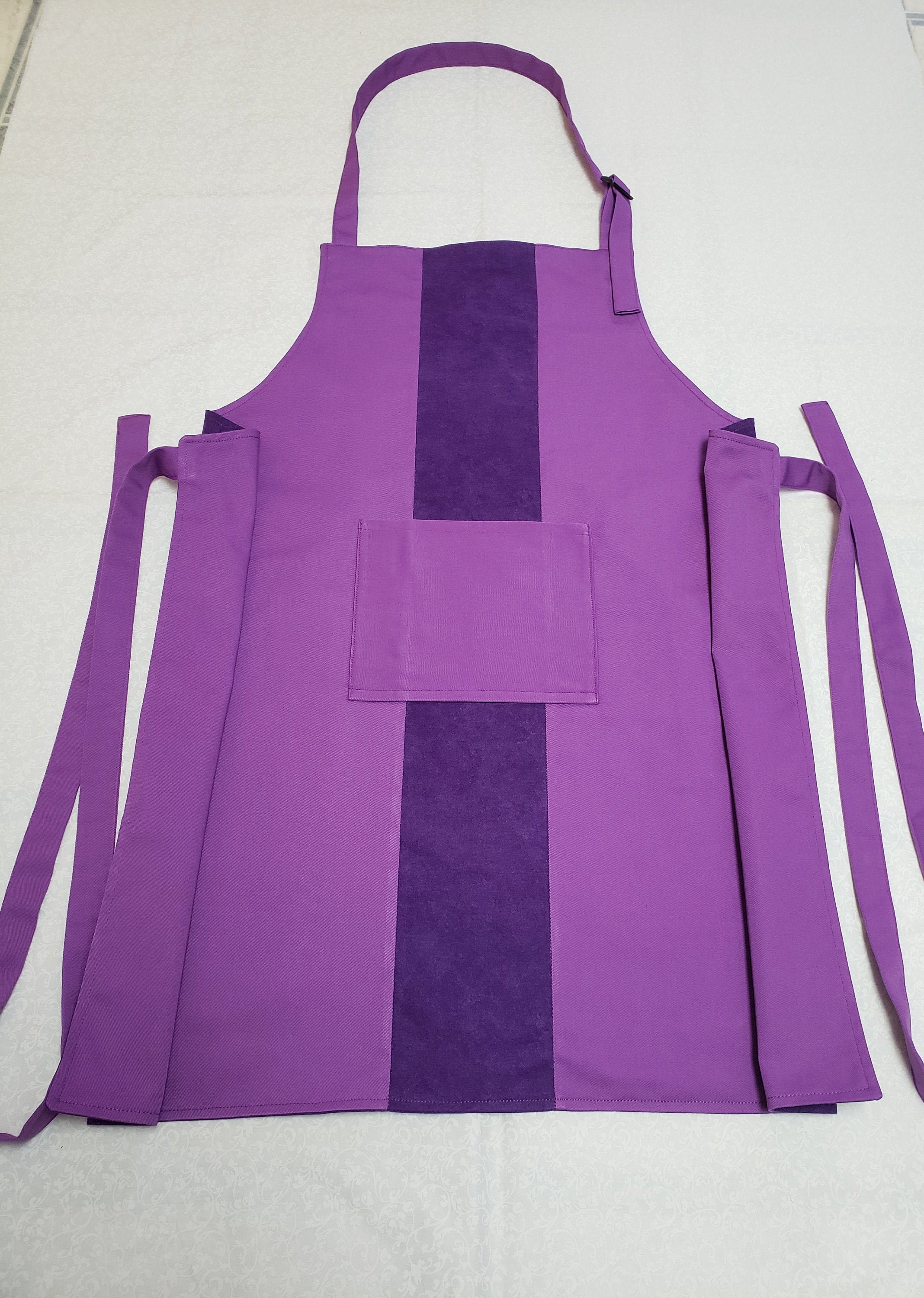 Minimalist Chef Apron Purple Twill Apron Kitchen Apron - Etsy
