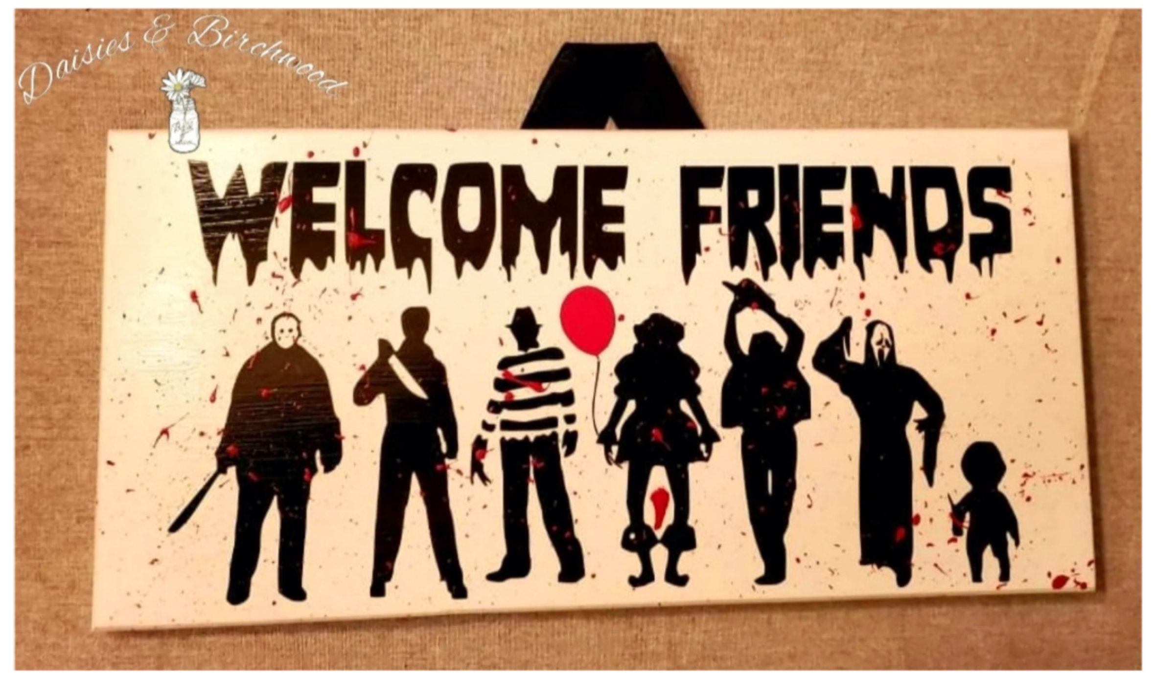 Welcome Horror Sign | Etsy