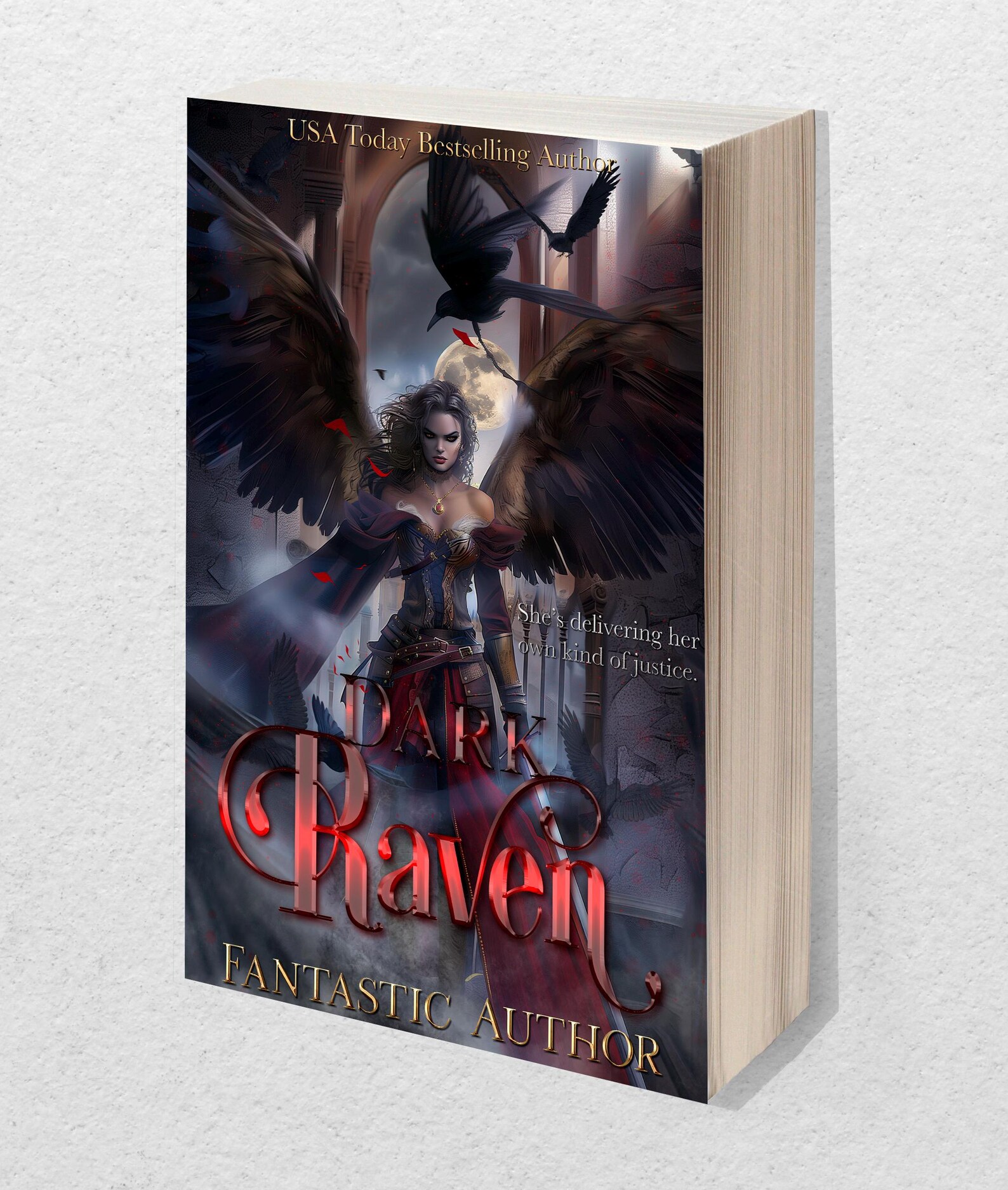Premade Book Cover Design, Dark Raven, Avenging Angel, Ebook Cover ...