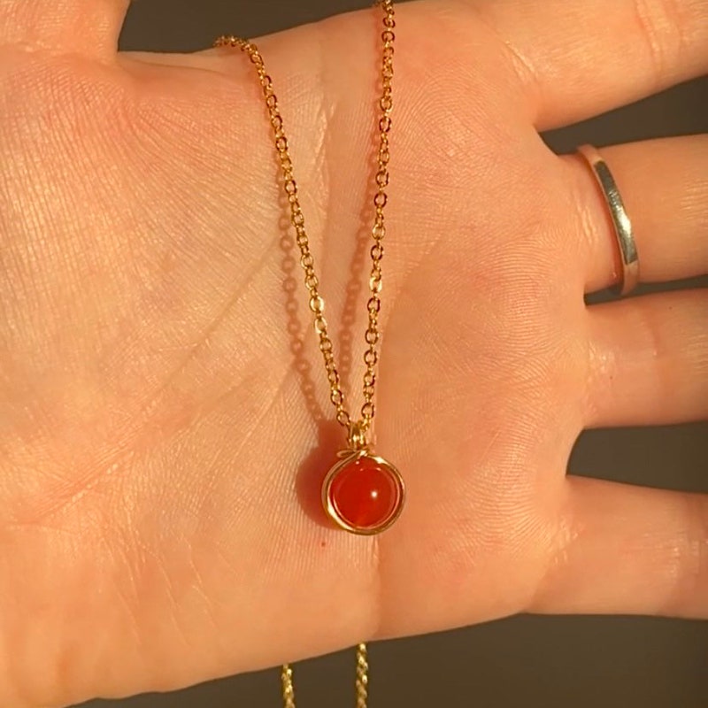 Carnelian Necklace - Etsy