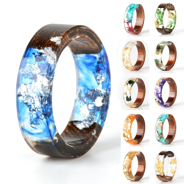 Wood Resin Ring - Etsy