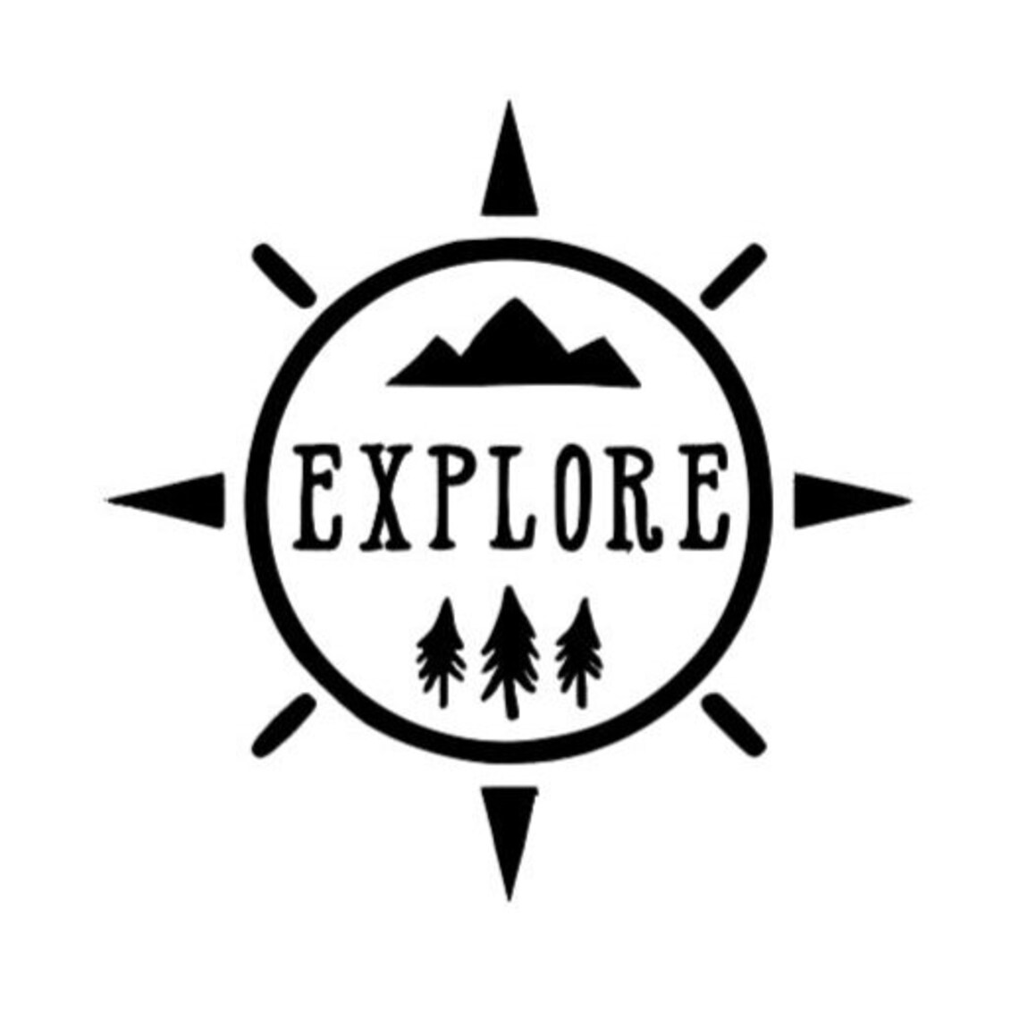 Explore Compass - Permanent Vinyl Decal - Etsy