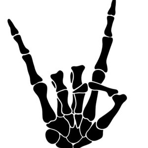 Skeleton Rock on Hand Decal - Permanent Vinyl - Etsy