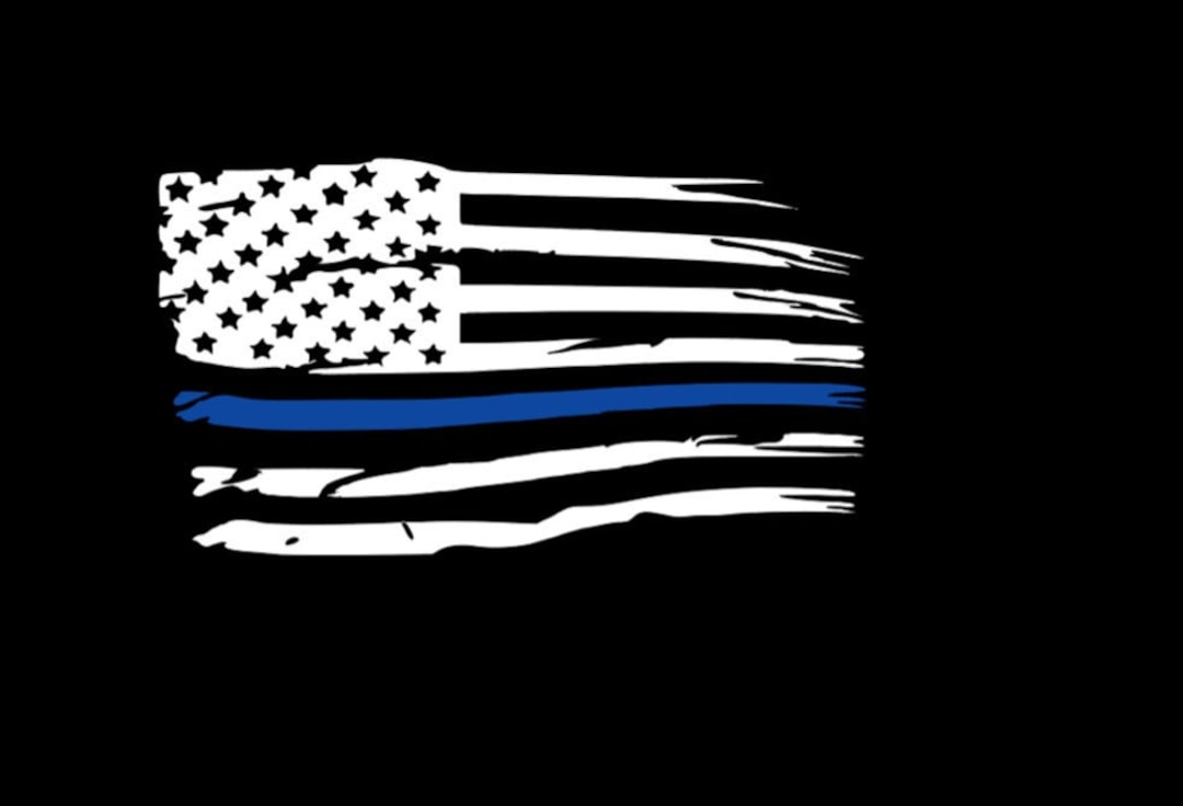 Flag Decal- Blue Line Police Support Flag Option Available - Vinyl ...