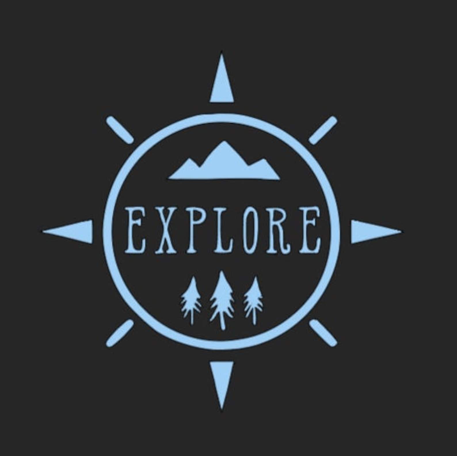 Explore Compass Permanent Vinyl Decal - Etsy