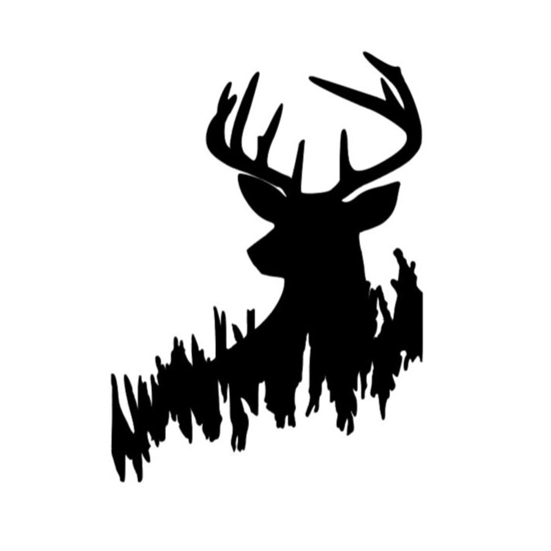Deer Outline - Hunting - Permanent Vinyl Decal - Etsy