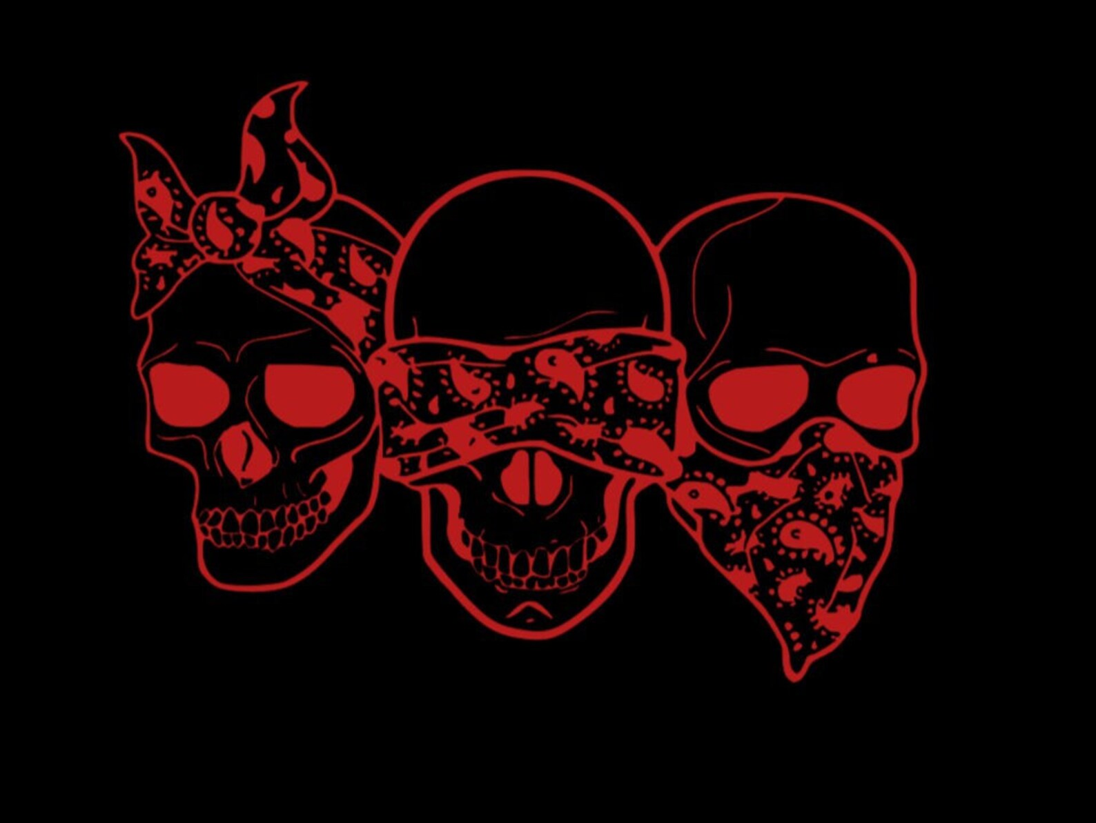 Hear No Evil see No Evil Speak No Evil Skulls Vinyl Decal - Etsy