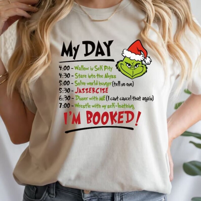Grinch Christmas Schedule Shirt - Apparel - Sweatshirt - Etsy
