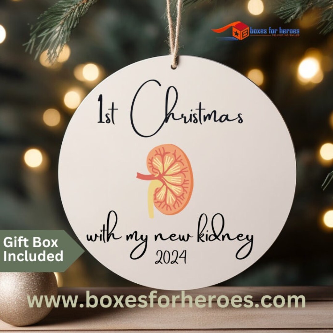 First Christmas Kidney Transplant Ornament Gift |first Christmas Heart ...