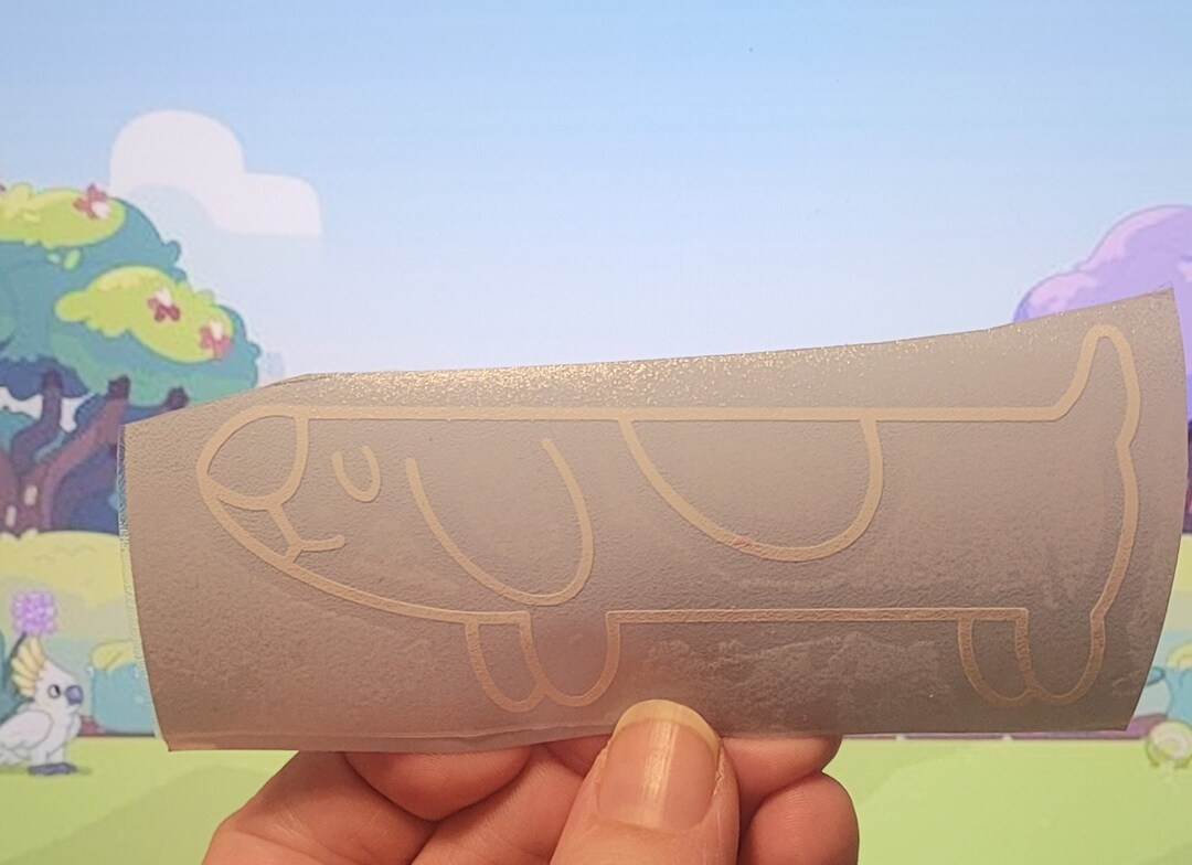 Long Dog Decal | Vinyl Decal | Hidden Long Dog | Bluey - Etsy