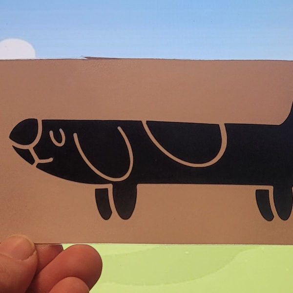 Bluey Long Dog Decal - Etsy