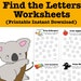Find the Letters A-Z Activity Sheets, Kid's Printable (PDF) - Etsy