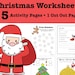 Printable PDF Christmas Activity Sheets for Kid, Children, Daycare ...
