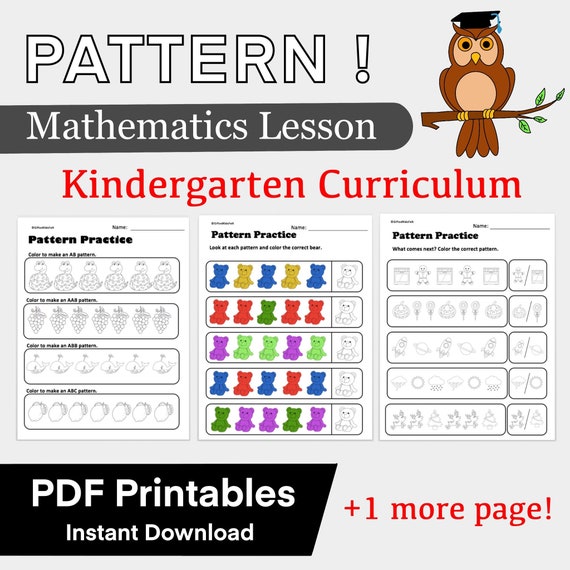 Printable PDF Patterns Mathematics for Kids Children | Etsy