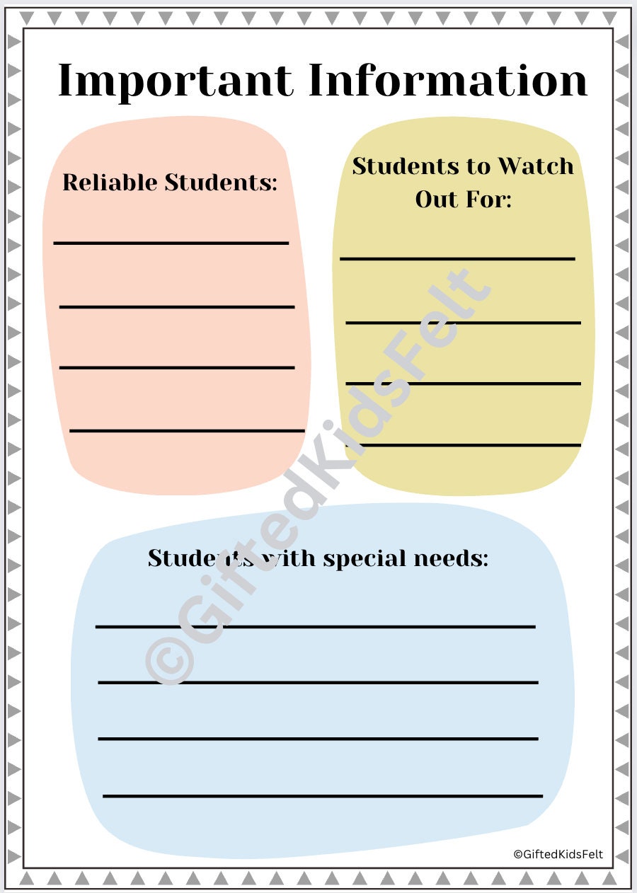 PDF Grade 2 Sub Plans With Free Sub Plans Teacher Template - Etsy