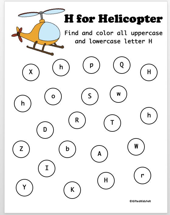 Printable PDF Find the Letters/alphabets Activity Sheets A-Z for Kid ...