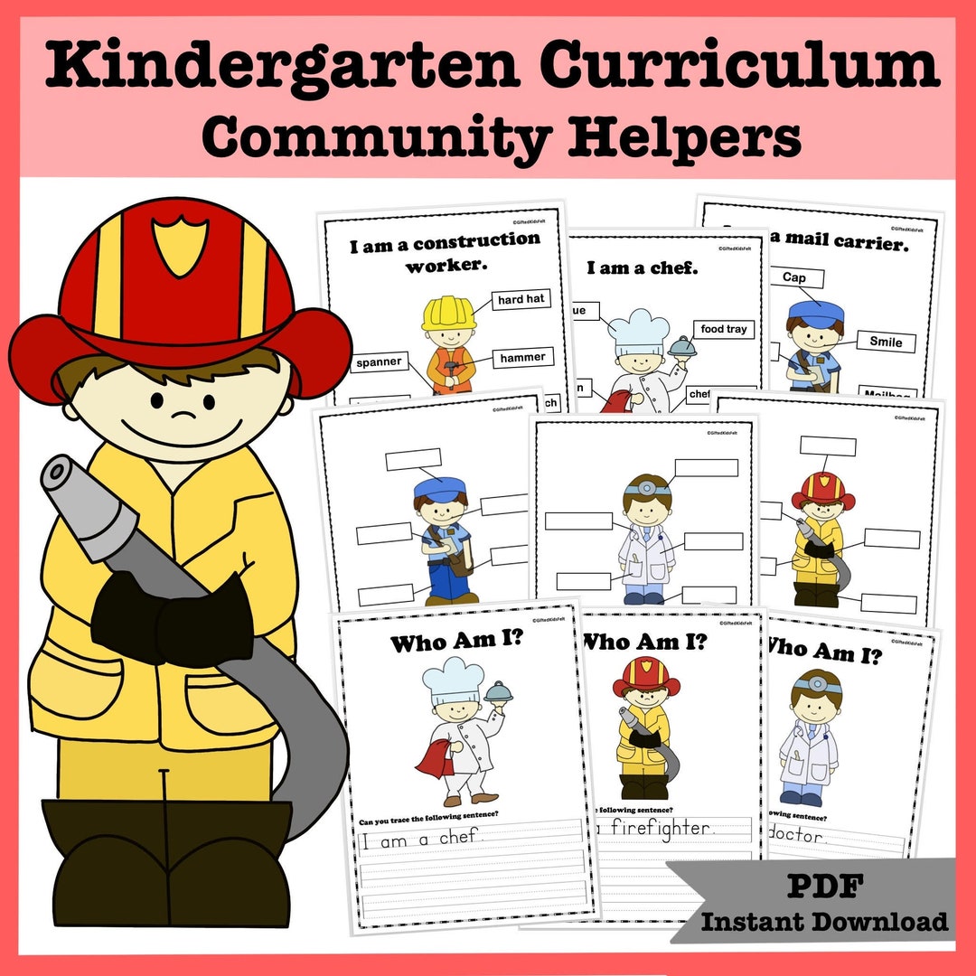 Printable PDF Community Helpers, Social Studies, for Kids, Children ...