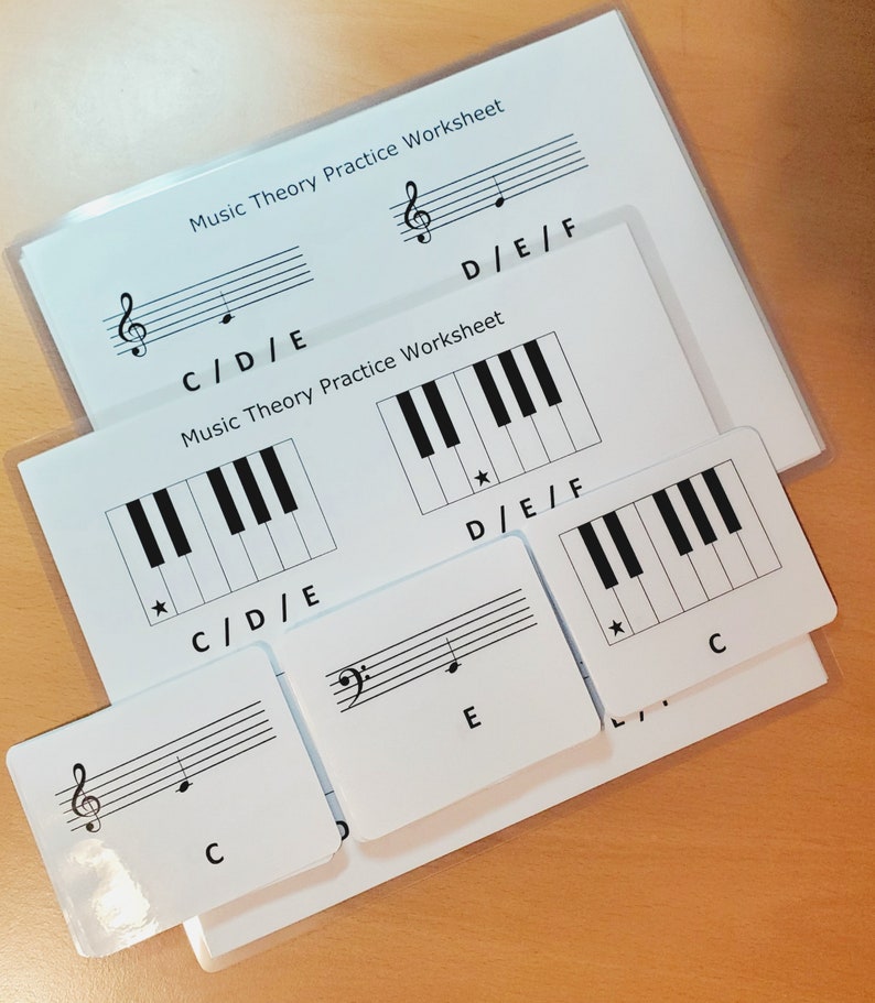Printable PDF Music Theory Flash Cards and Worksheets, Daycare, Child ...