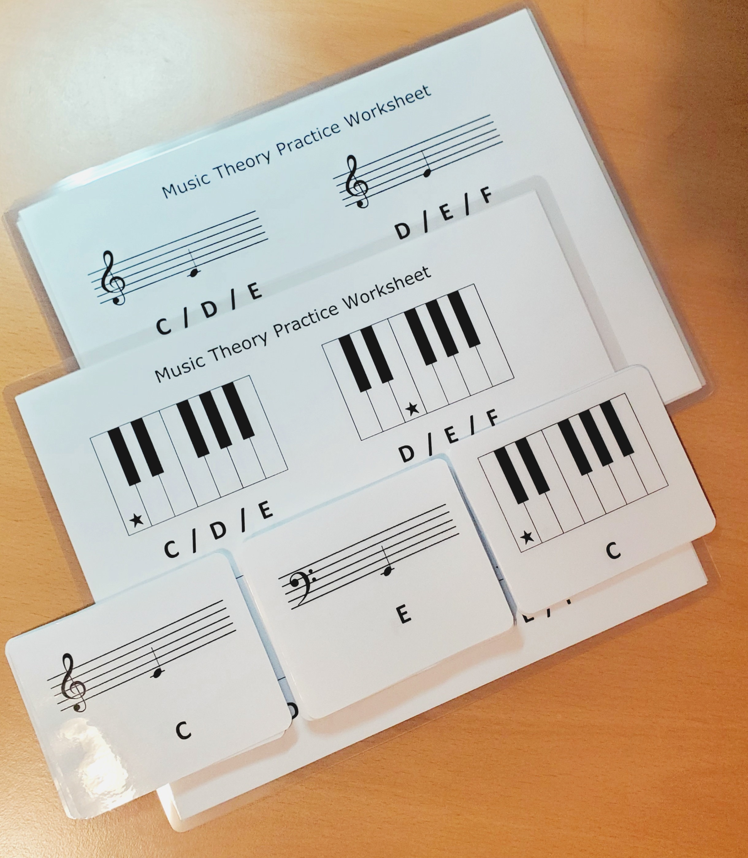 Printable PDF Music Theory Flash Cards and Worksheets, Daycare, Child ...