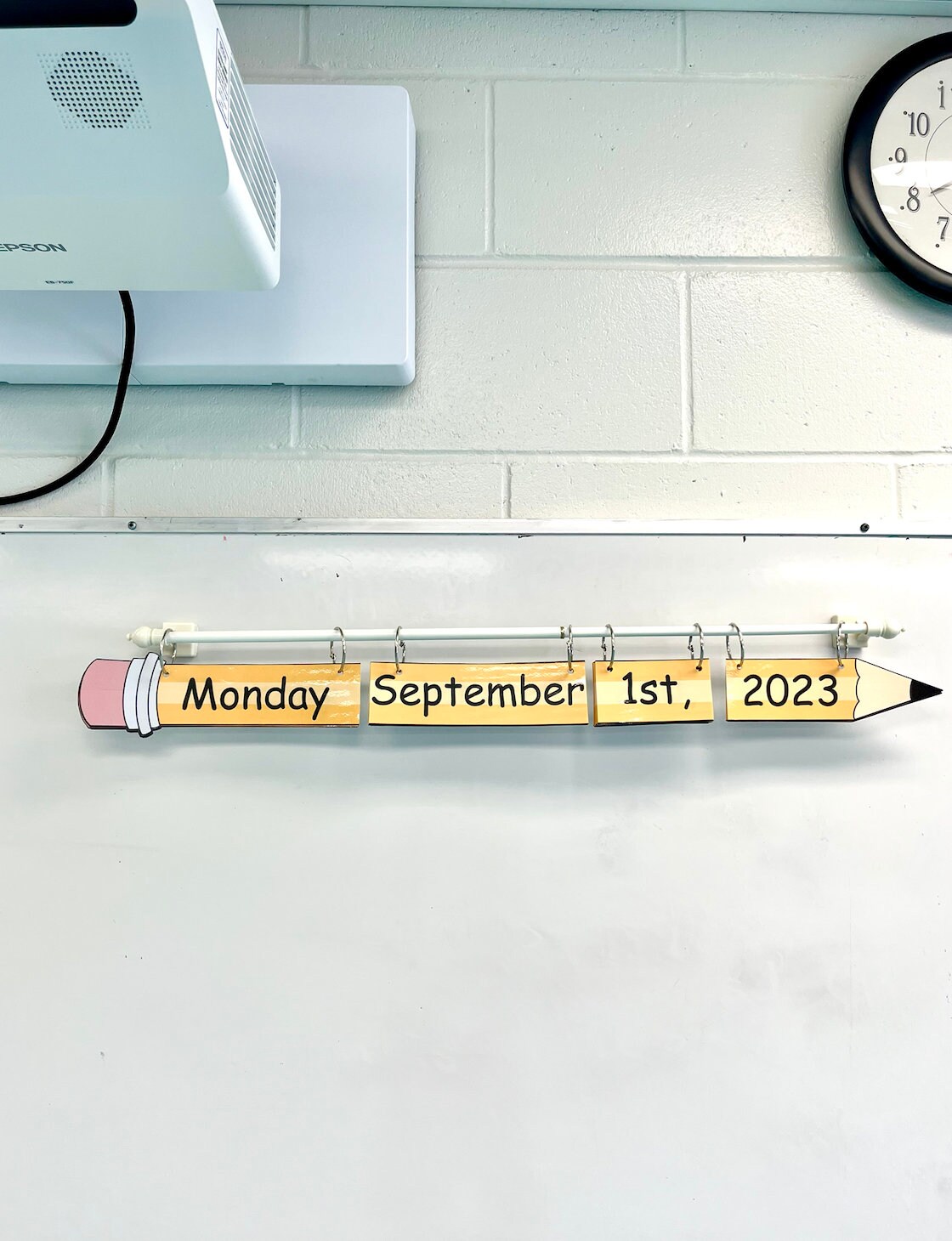 Pencil Theme Flip Calendar Set, Classroom Decor (PDF) - Etsy