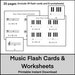 Printable PDF Music Theory Flash Cards and Worksheets, Daycare, Child ...
