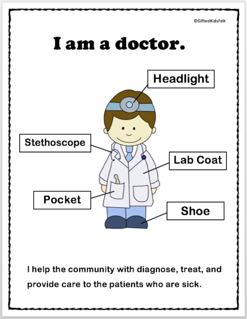 Printable PDF Community Helpers, Social Studies, for Kids, Children ...