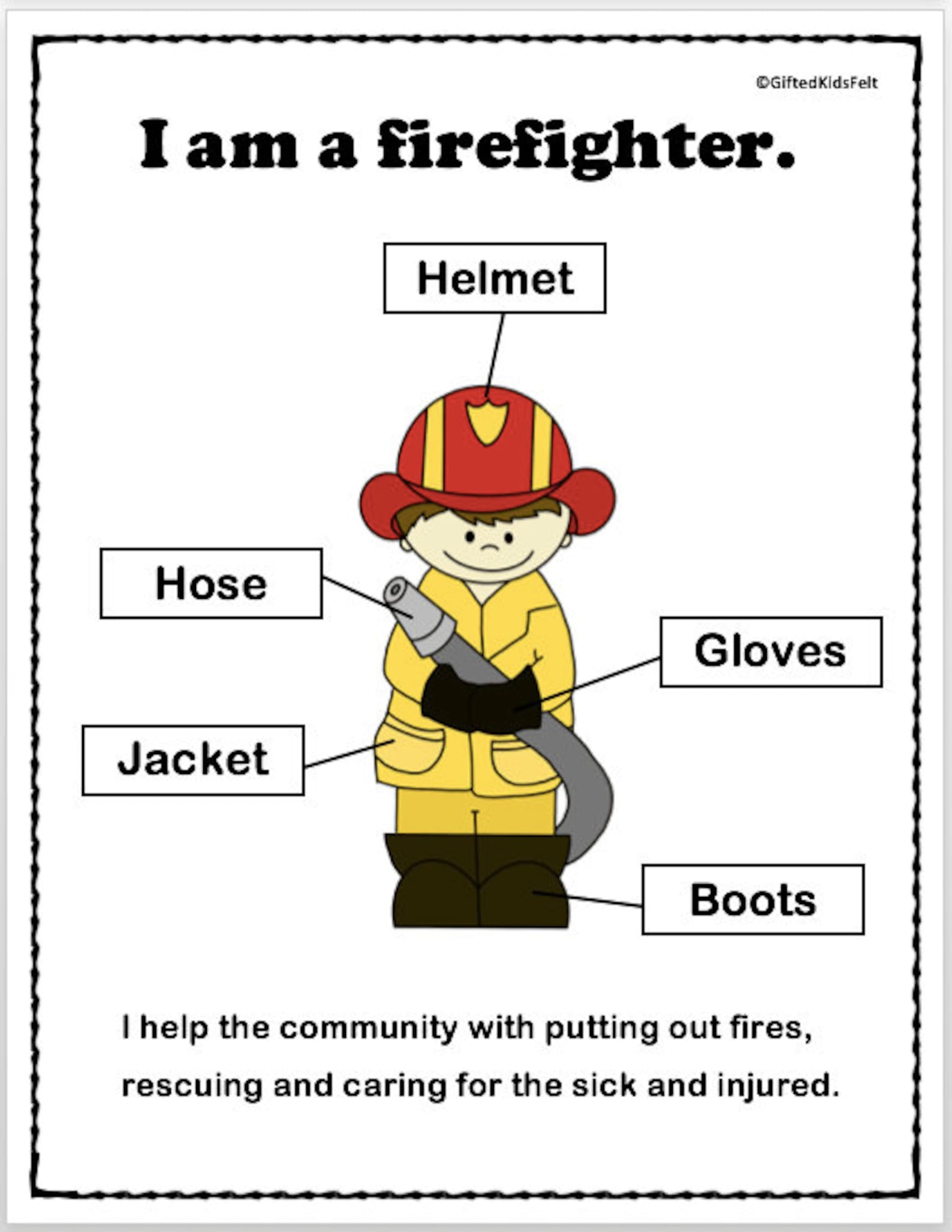 Printable PDF Community Helpers, Social Studies, for Kids, Children ...