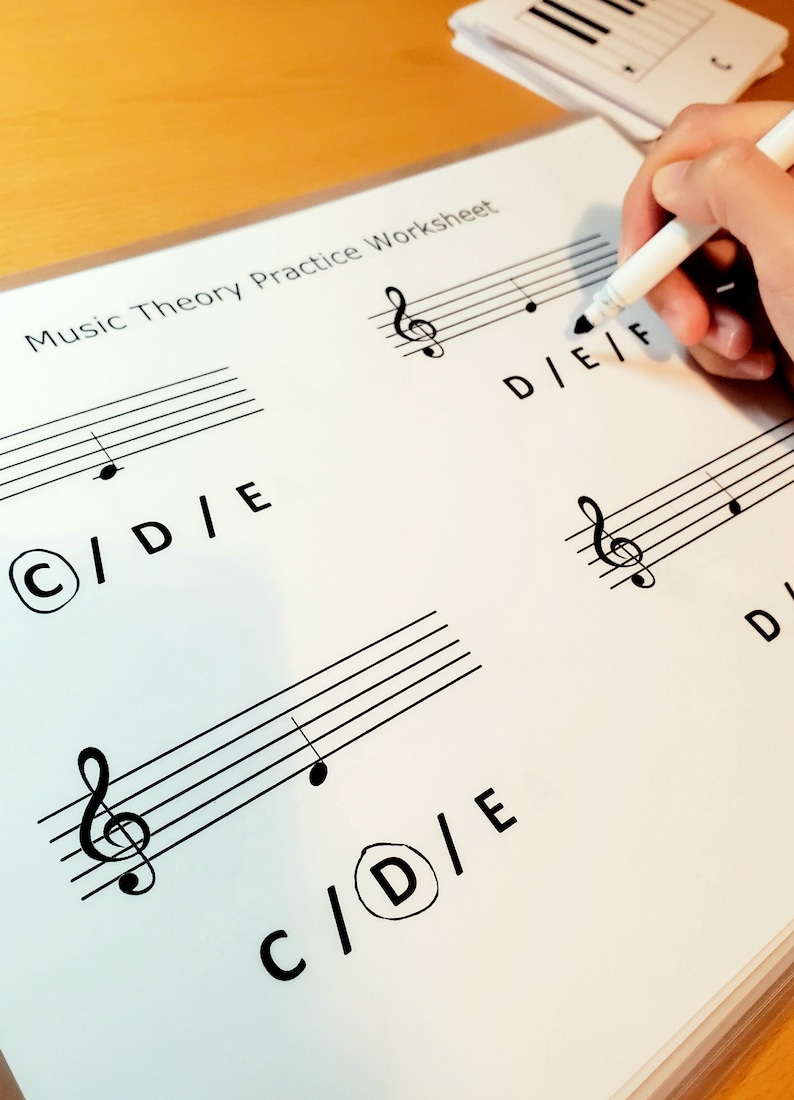 Printable PDF Music Theory Flash Cards and Worksheets, Daycare, Child ...