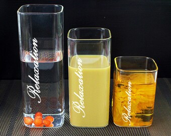 Glass Square Cups - Etsy