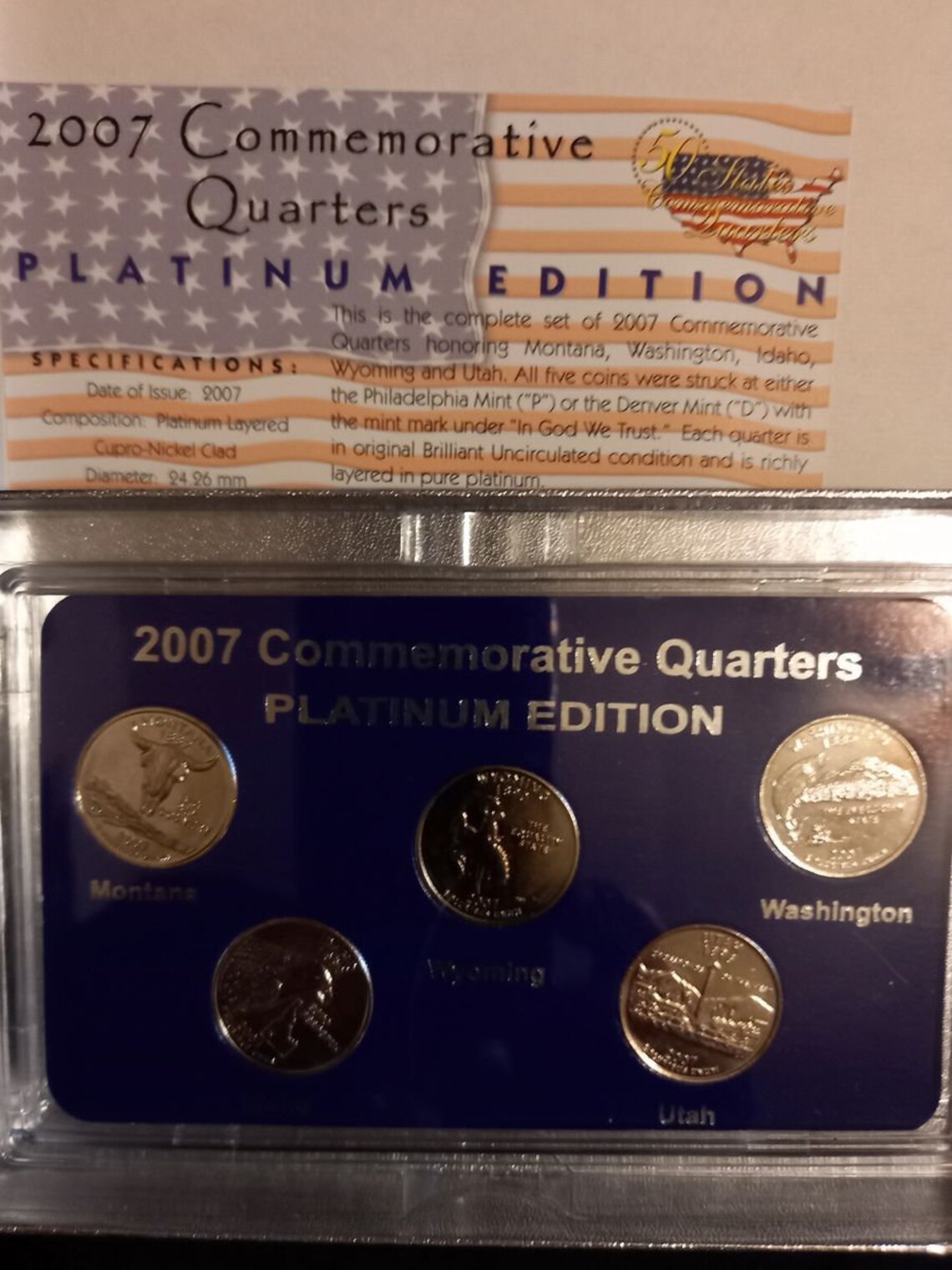 2007 State Quarters PLATINUM edition | Etsy