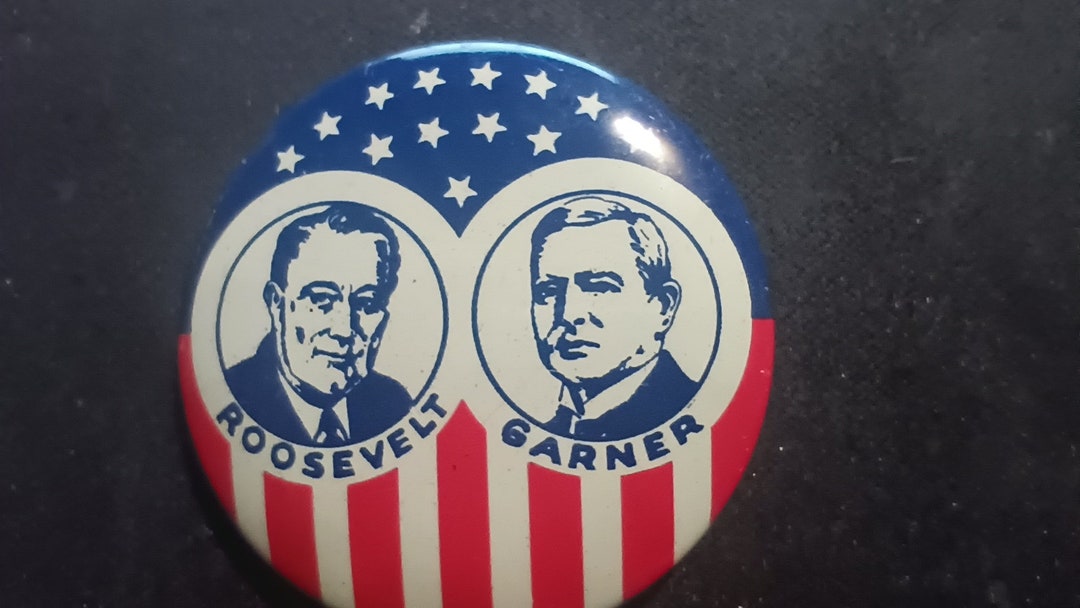 1932 Roosevelt-garner Presidential Campaign Button - Etsy