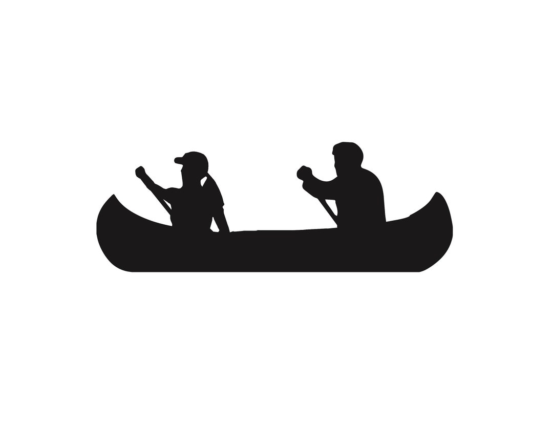 Canoe Sticker - Girl and Guy Kayak Vinyl Decal Car Truck Fishing - Etsy
