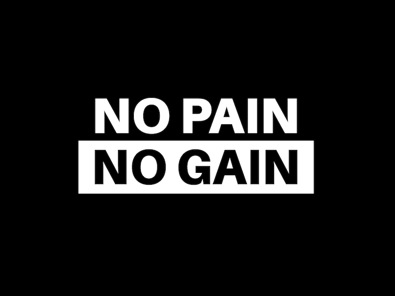 No Pain No Gain Sticker Home Gym Fitness Bodybuilding Vinyl Decal Car ...