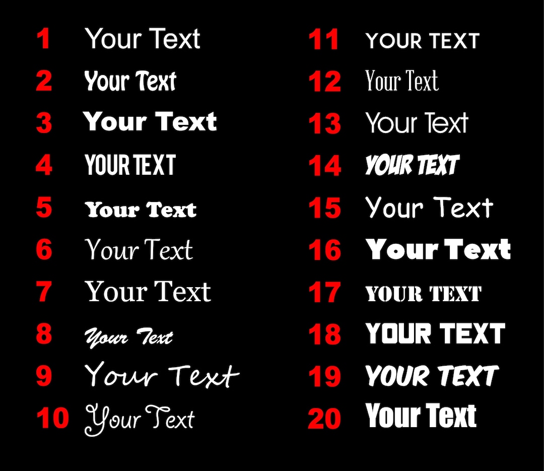 Custom Text Sticker - Your Name Project Stencil Address Vinyl Decal Car ...