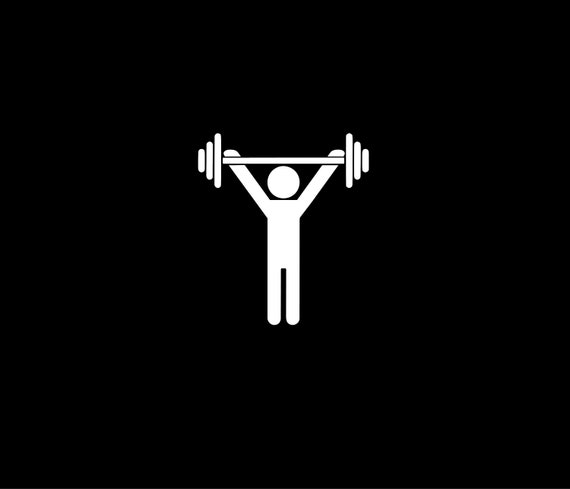 Stickman Lifting Weights Vinyl Decal Motivational Sticker - Etsy
