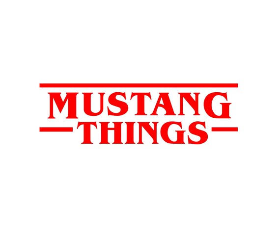 Mustang Things Sticker Stranger Things TV Show Style Vinyl | Etsy