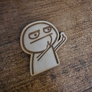 Middle Finger Troll Keychain - Funny Fuck Prank Hide Wooden - Etsy