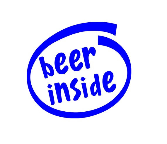 Beer Inside Sticker Funny Drinking Decal Mancave Vinyl Car | Etsy