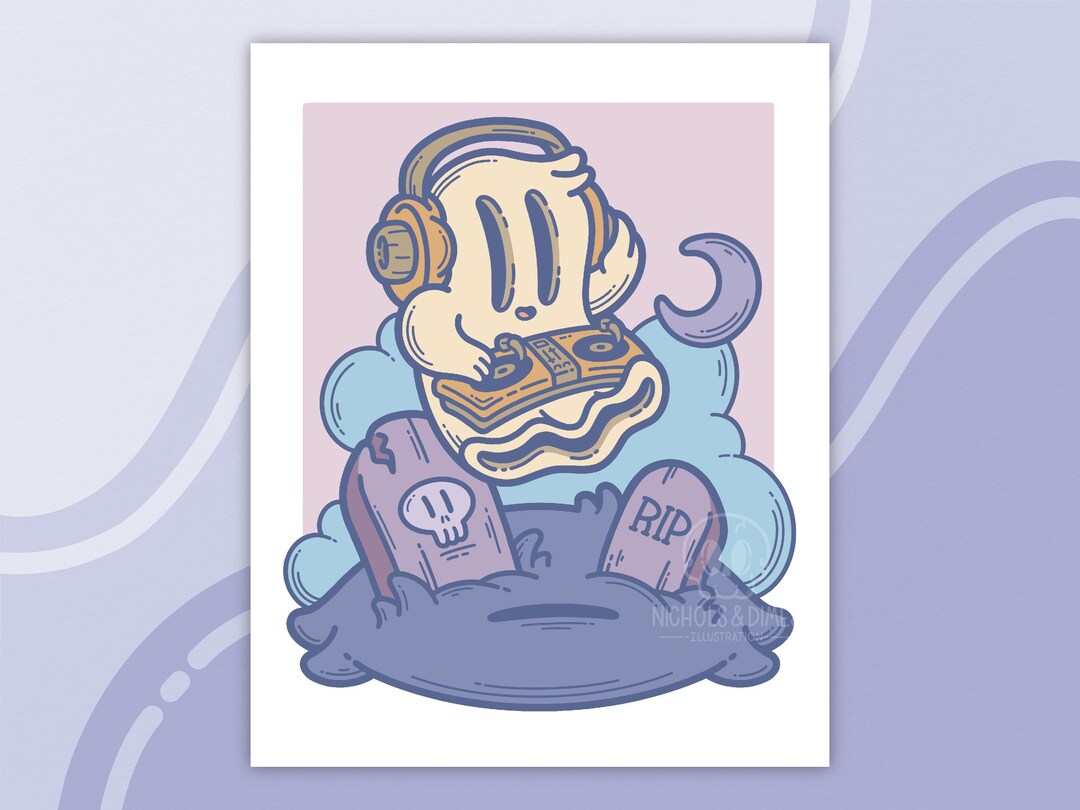 DJ Ghost Art Print - Etsy
